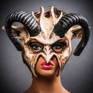 ILOVEMASKS | Accessories | Stone White Demon Devil Satan Halloween ...
